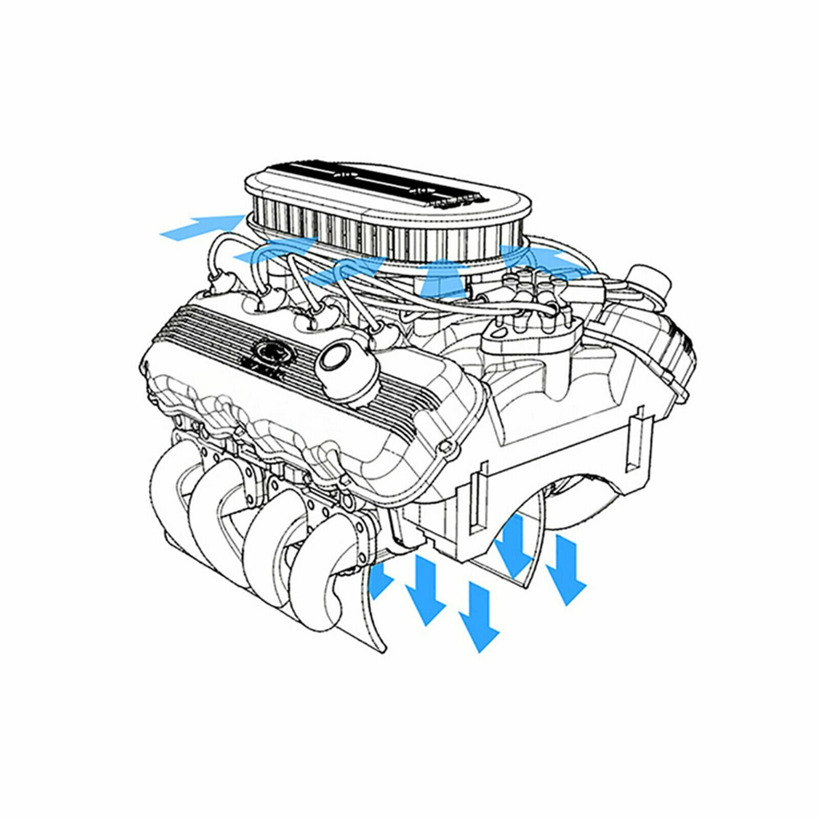 F76 V8 Engine Motor Fan Radiator Kits For 1/10 TRX4 TRX6 G500 SCX10 D90 ...