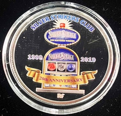 2019 LAS VEGAS COLORISED SILVER STRIKERS CLUB 1 OZ .999 SILVER ROUND | eBay