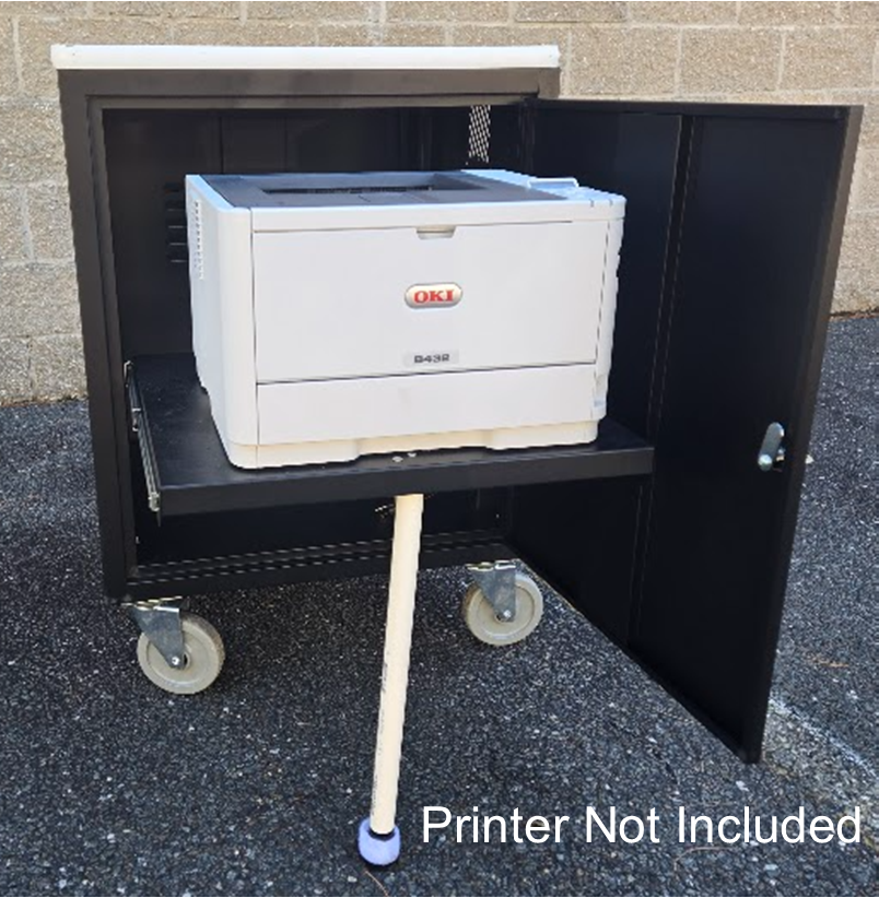 Uline Mobile AV Cabinet H-7549 Steel Locking Media Storage Cart 23" x ...