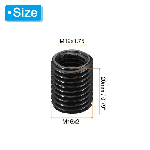 5pcs 45# Steel Thread Repair Insert Nut M12x1.75 to M16x2 Reducing Nut ...