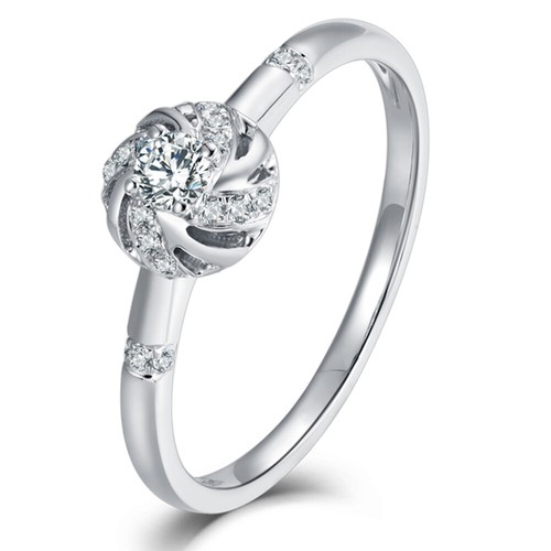 New Design Windmill Shape Natural Diamond Engagement Fine Ring 18K ...