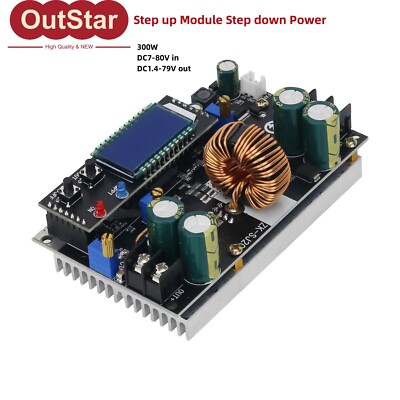 300W Automatic Step up Step down Power Module w/Display for Solar Panel ...