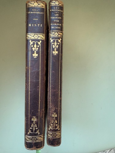 19th Century French literature, 1 of 10, Guy De Maupassant set, hand ...