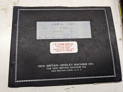 NEW BRITAIN GRIDLEY SCREW MACHINE PARTS LIST BOOK MANUAL CATALOG MODEL ...