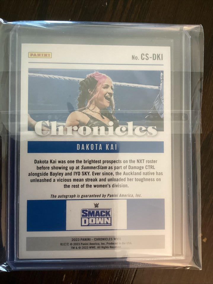 2023 WWE Panini Chronicles DAKOTA KAI Auto Autograph Holo Silver /25 | eBay