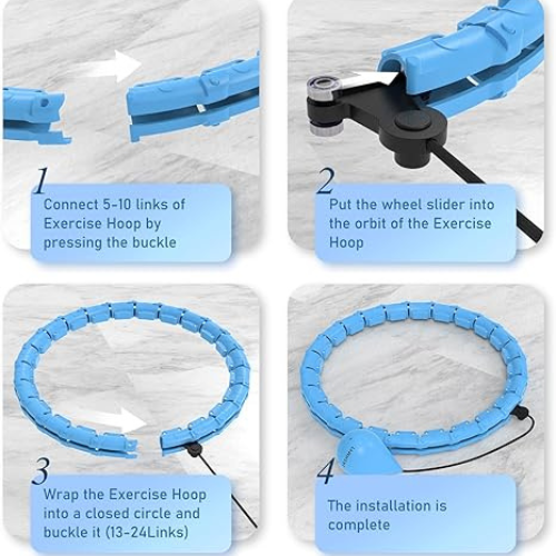 Infinity Hoop Fit Plus Size 47", Weighted Hula Hoops for Adults Weight ...