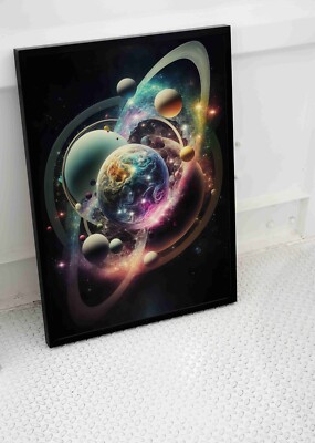 SPACE PLANETS POSTER PRINT IMAGE GALAXY ORBIT ART STARS SOLAR SYSTEM A3 ...