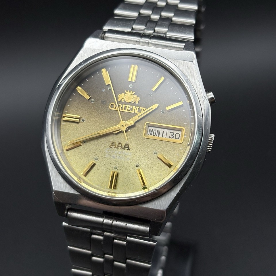Orient 3 stars stainless steel automatic wristwatch rare dial Japan Cal ...