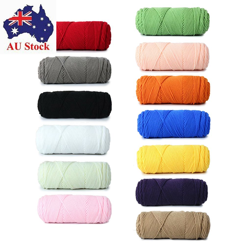 Knitting 200g Soft Woolen Yarn Chunky Crochet 8 Ply Thread Milk Cotton ...