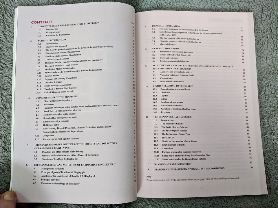 Bradford & Bingley Building Society Transfer To PLC Prospectus | 1999 ...