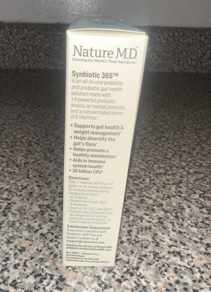NEW Nature MD Synbiotic 365 Sealed 30 capsules Exp 03/26 | eBay