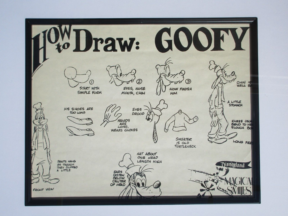Vintage Disneyand - How to Draw Goofy Disney ANIMATION Model Sheet ...