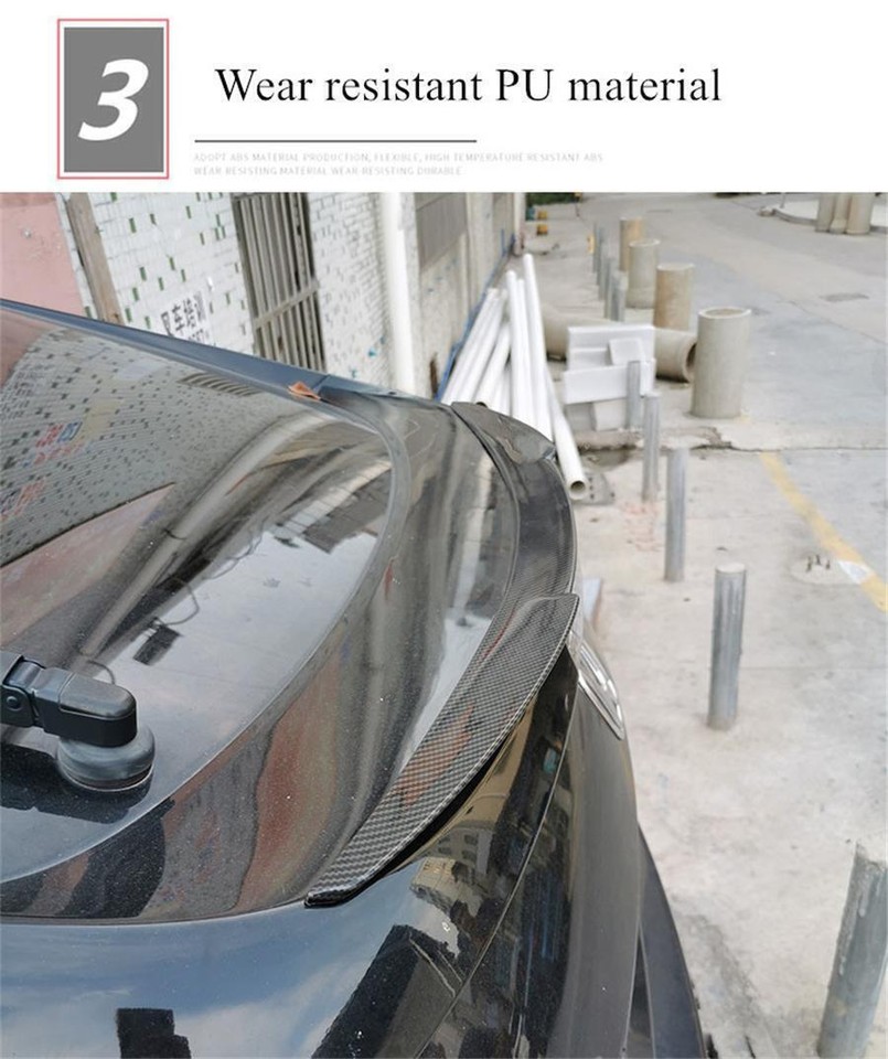 Rubber 99cm Extension Tail Rear Car Spoiler Lip Tail Wing Sticker ...