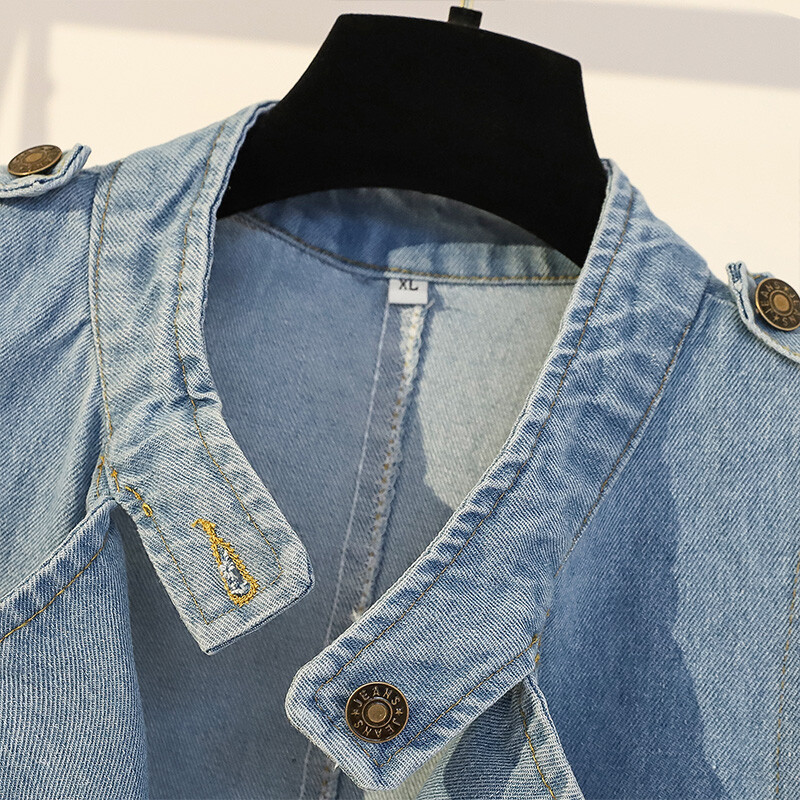 Women Lapel Sleeveless Denim Waistcoat Gilet Vest Jacket Fitted Jeans ...
