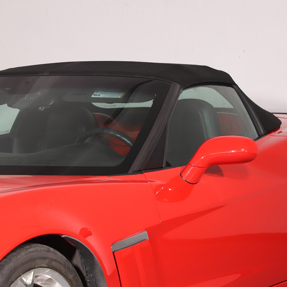 Real Carbon Fiber Windshield Pillar Overlay trim Fit For Corvette C6 ...