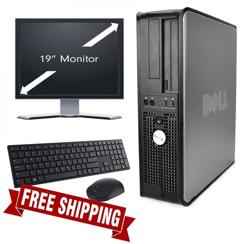 FULL DELL DESKTOP TOWER Intel Dual Core PC + Windows 10 + Accessories ...