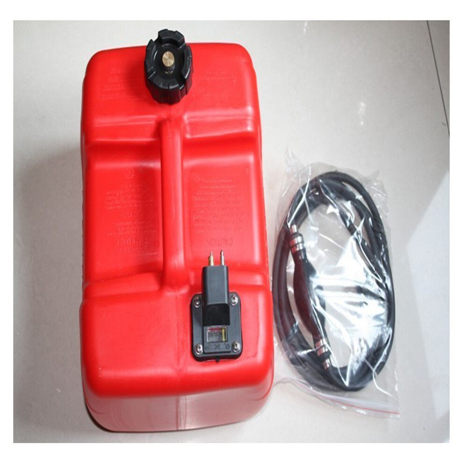 External 12L/3.2 Gallon Fuel Tank w/Fuel Pipe For 2 Stroke 5-6 Hp ...