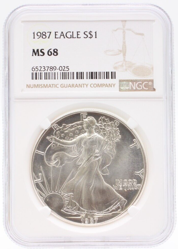 1987 NGC MS68 Silver American Eagle 1 oz | eBay