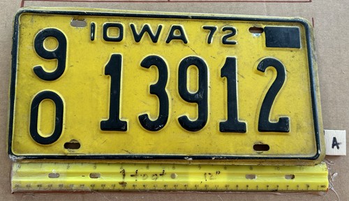 *License Plate, Iowa, 1972, 90 13912 | eBay