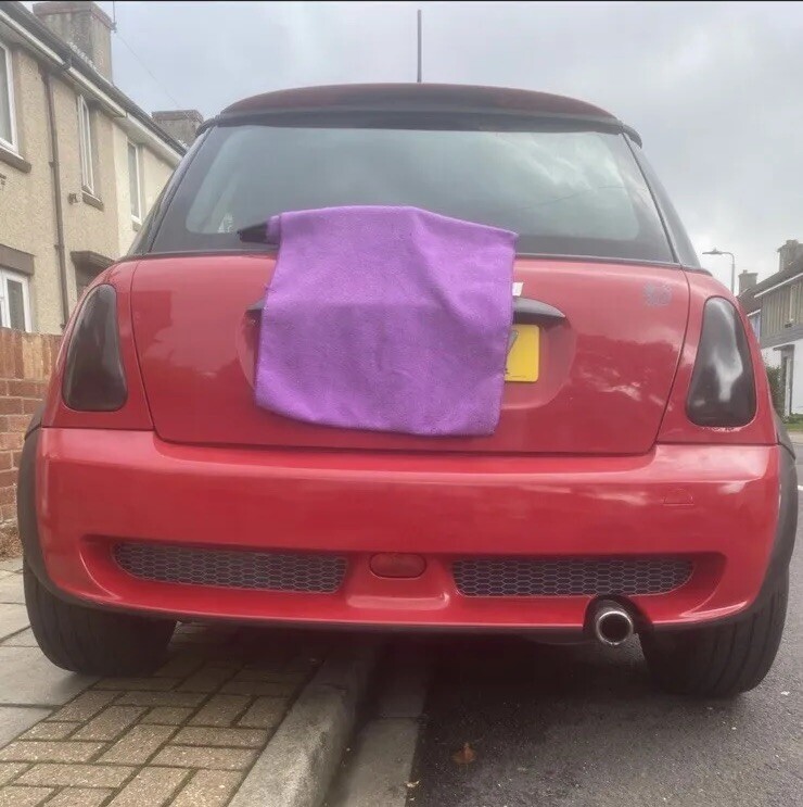 MINI JCW JOHN WORKS AERO REAR BUMPER GRILL STICKER DECAL R50 R52 R53 ...