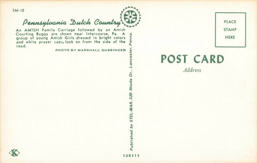 Postcard Dutch Country Pennsylvania | eBay