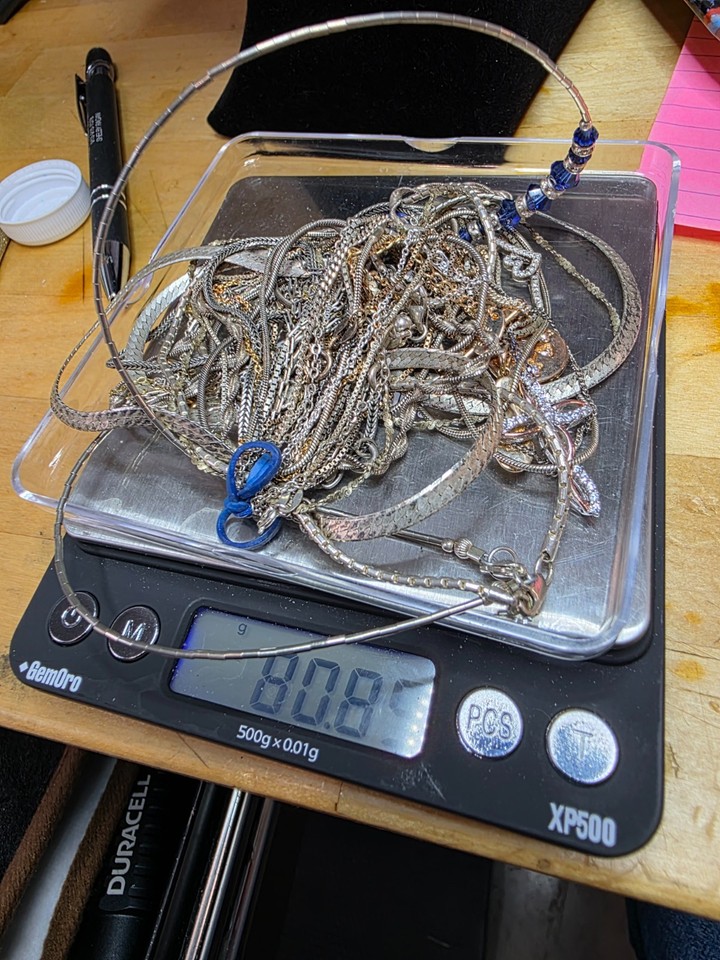 Contemporary Lot of .925 Sterling Silver Necklaces Not Broken 80.85 ...