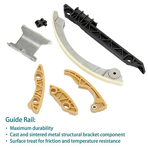 Timing Chain Kit with Tensioner Guide Rail Crank Sprocket Balance Shaft ...