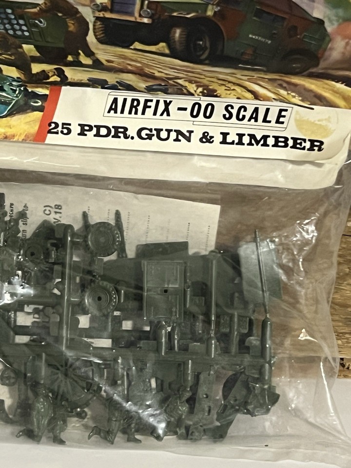 Vintage AIRFIX 25 Pound Field Weapon and Limber Model Kit Sealed HO/OO ...