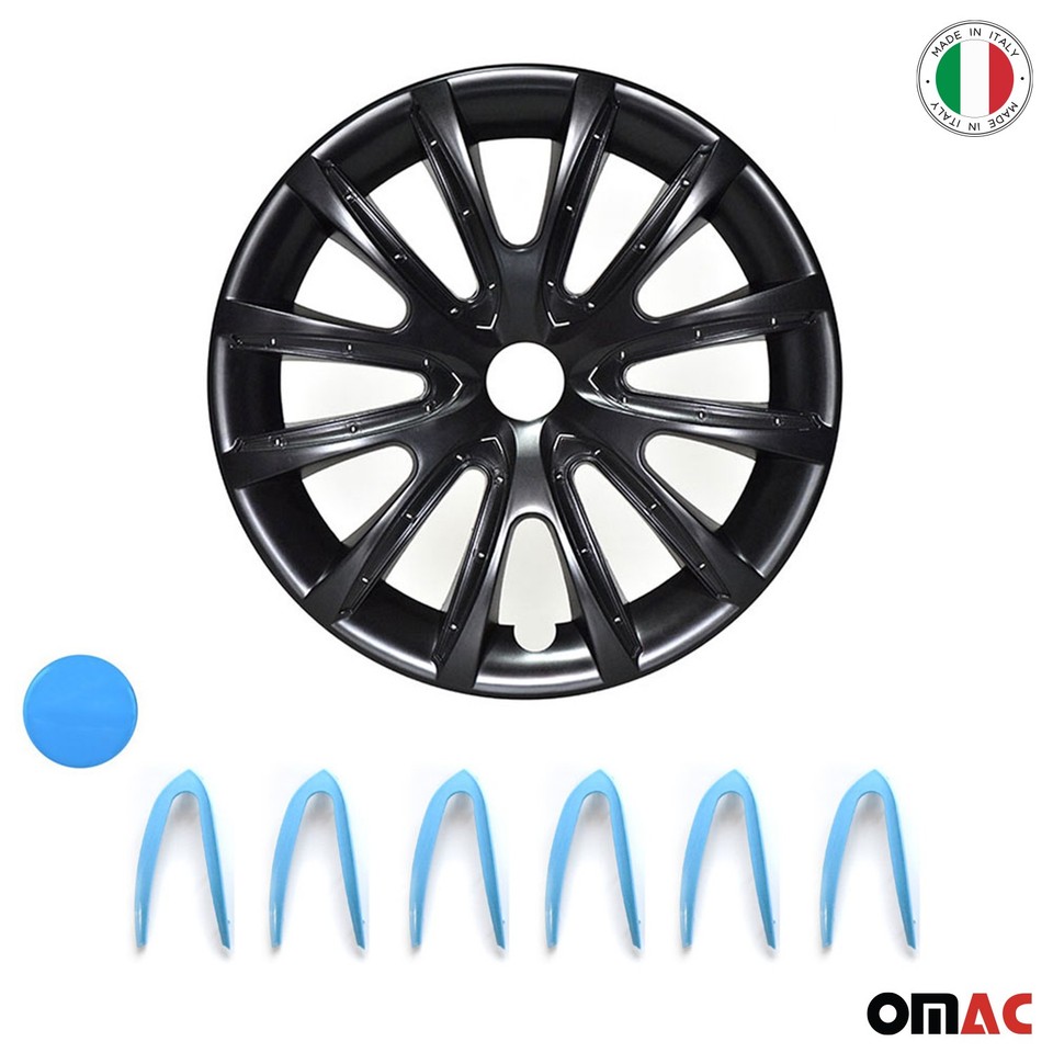 14" Wheel Covers Hubcaps for Ford Black Blue Gloss | eBay