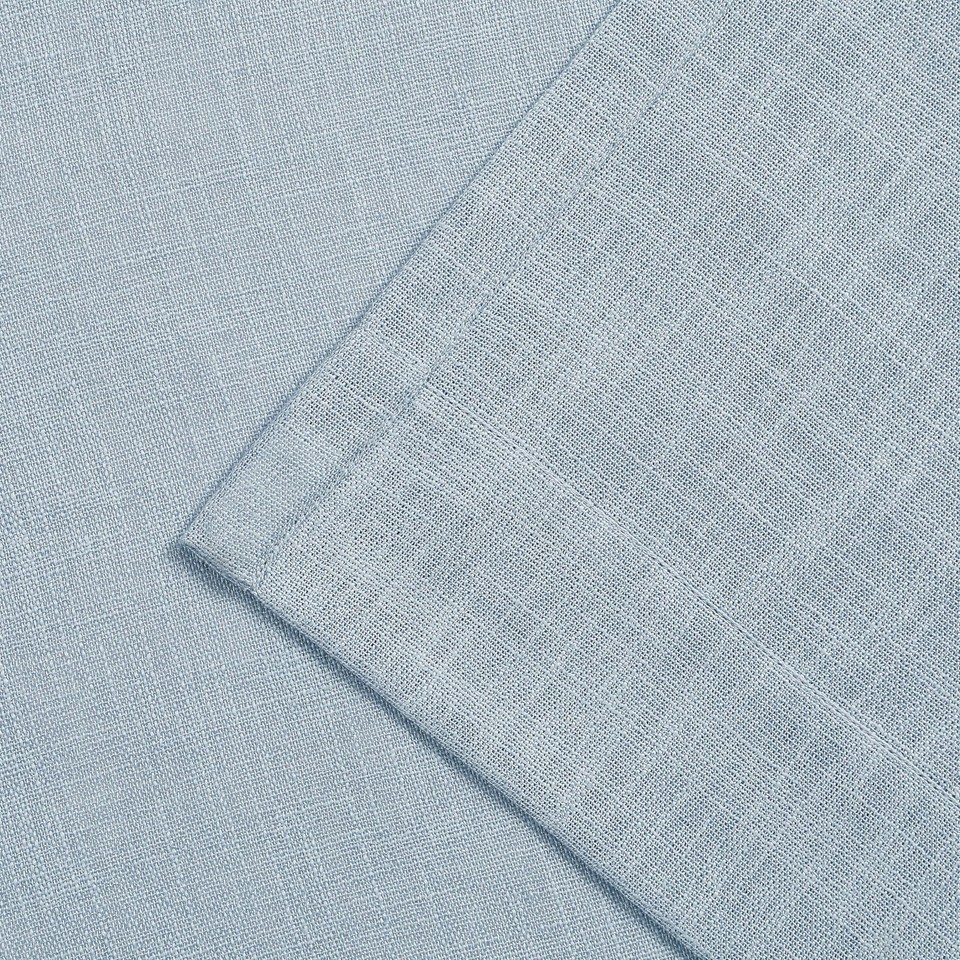 Dusty Blue Bailey Pinch Pleated Semi Sheer Curtains 95 Inches Long ...