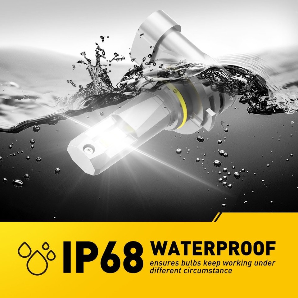 AUXITO 9005+9006 LED Headlight Super Bright Bulbs Kit 6500K White High ...