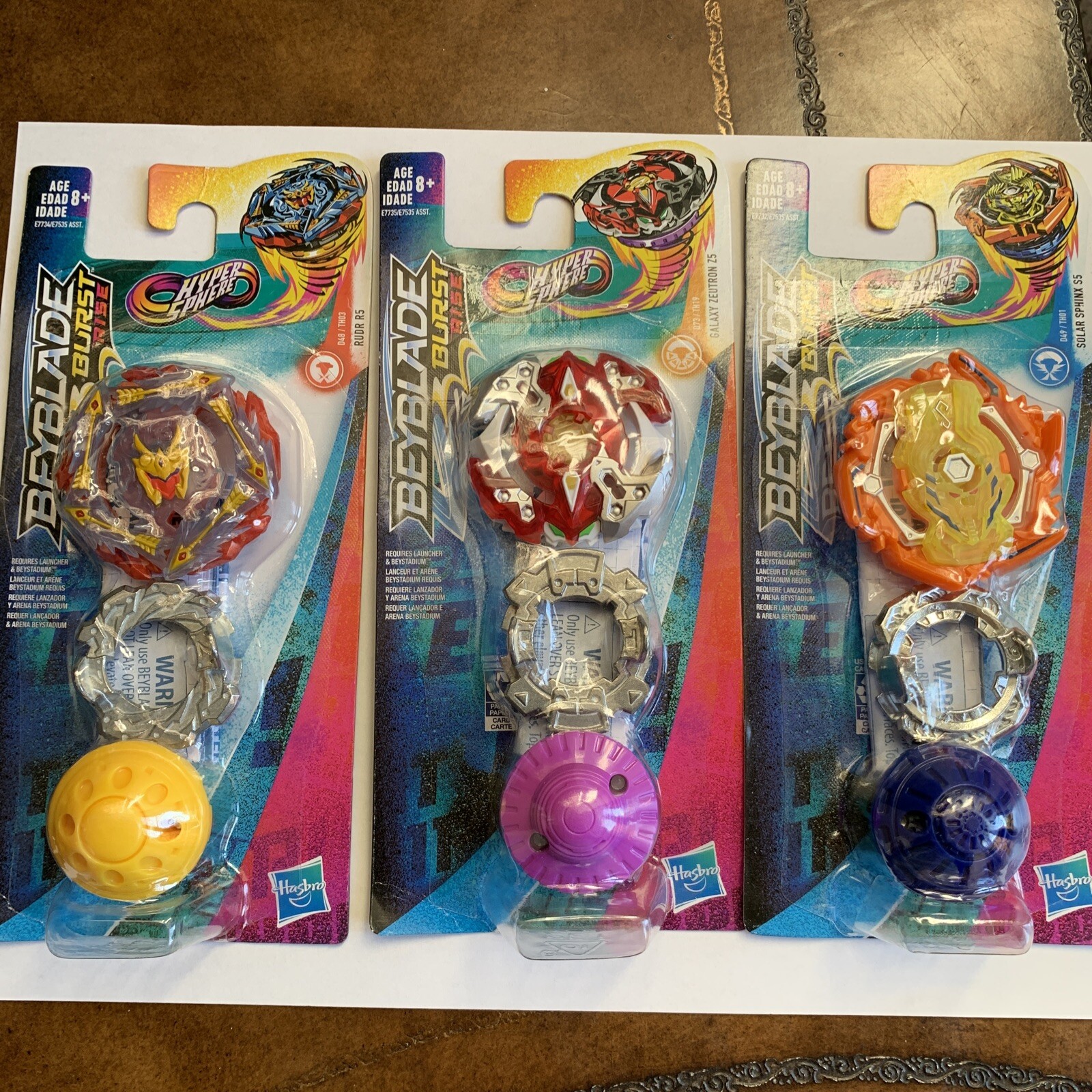 Beyblade Burst Rise Hyper Sphere Solar Sphinx Rudr R5 Galaxy Zeutron ...