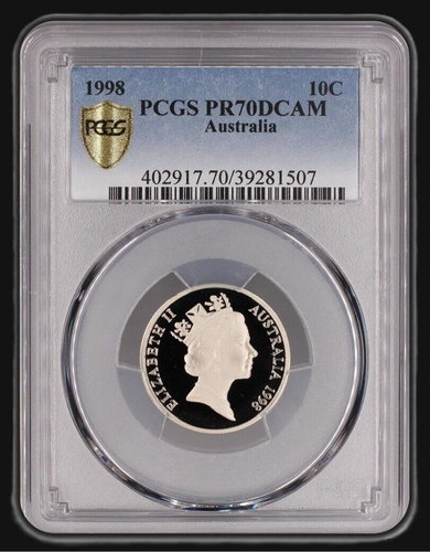 1998 Australia 10c Proof Ten Cent Coin - Elizabeth II - PCGS PR70DCAM ...