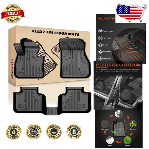 Protective Rubber Floor Mats for BMW X1 (2016-2022) & X2 (2018-2024 ...
