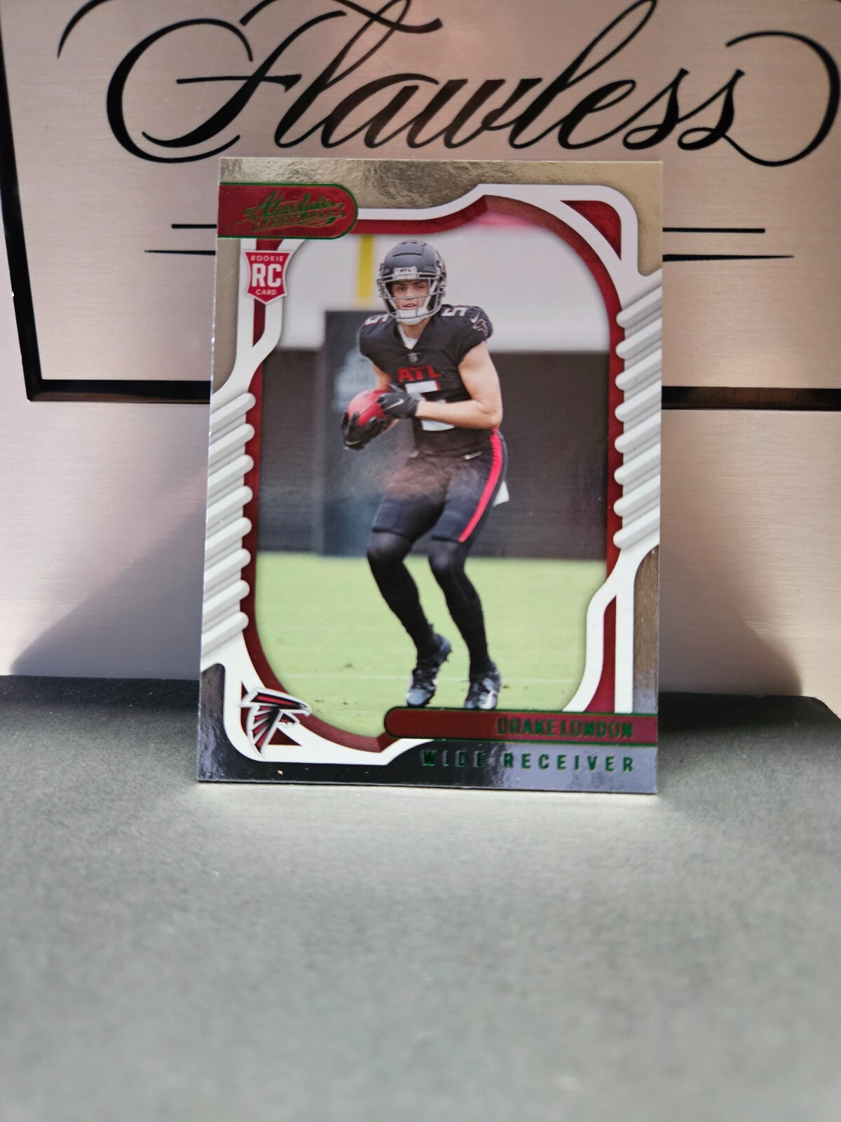 2022 Panini Absolute RC Drake London sharp card #107 SP Green Foiled ...