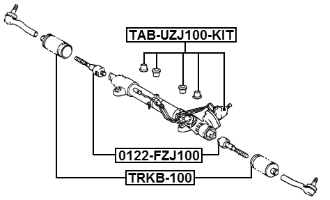 Steering Gear Boot FEBEST TRKB-100 OEM 45535-60010 | eBay