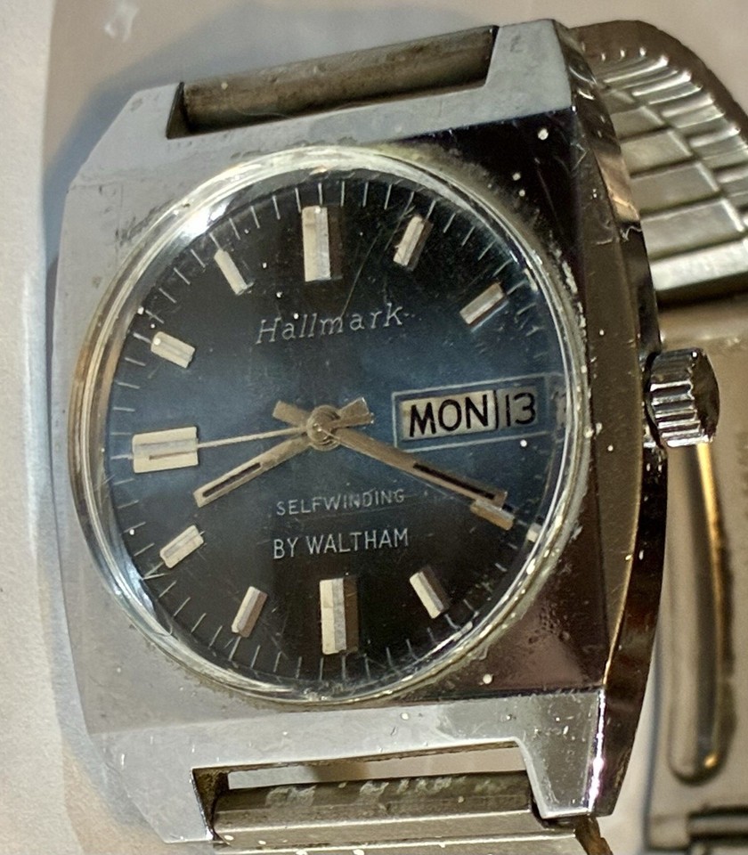 Hallmark By Waltham Mens Self Winding Vintage Watch Runs. | eBay