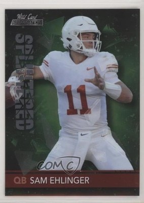 2021 Wild Card Alumination Splintered Green Sam Ehlinger #SP-25 Rookie ...