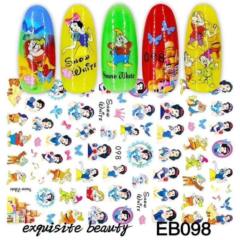 Cartoon Characters Nail Stickers Kids Friendly Nail Art Decal Fun ...