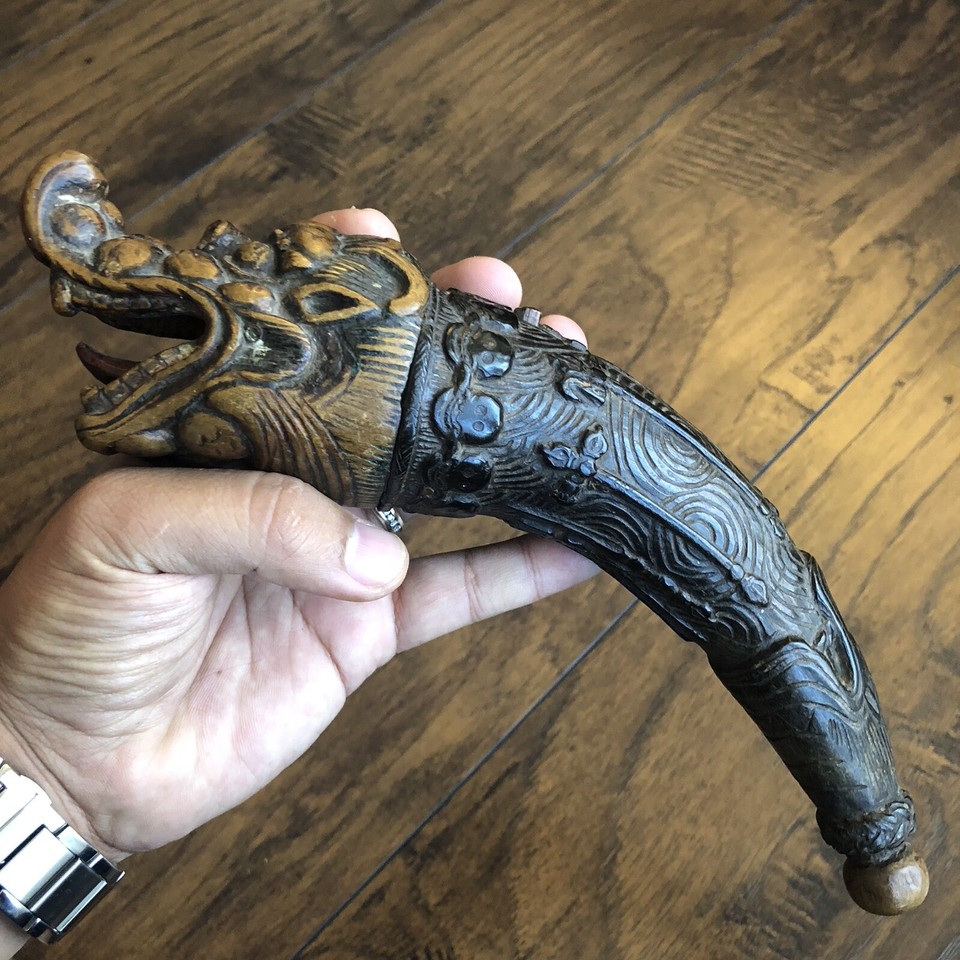 18th Century Antique Tibetan Tantric Instrument Makara Tungwa Ritual ...