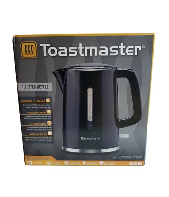 Toastmaster TM-796KECB Electric Kettle, 1.7 Liters, Black auto shut off ...