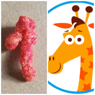 Geoffrey The Giraffe RARE Cheetos Look Alike• Only One Known To Man ...