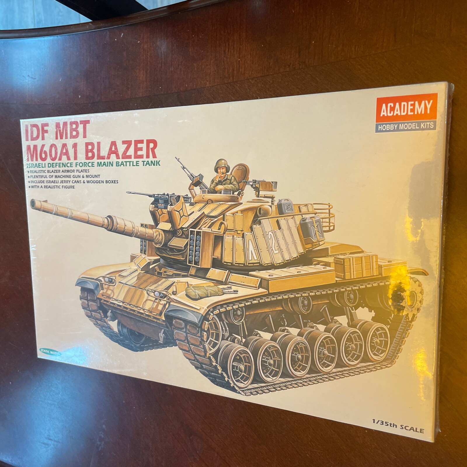 ACADEMY 1/35 SCALE IDF MBT M60A1 BLAZER PLASTIC MODEL KIT #1358 w ...