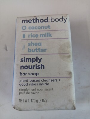 New METHOD BODY Simply Nourish BAR SOAP COCONUT RICE MILK SHEA BUTTER 6 ...