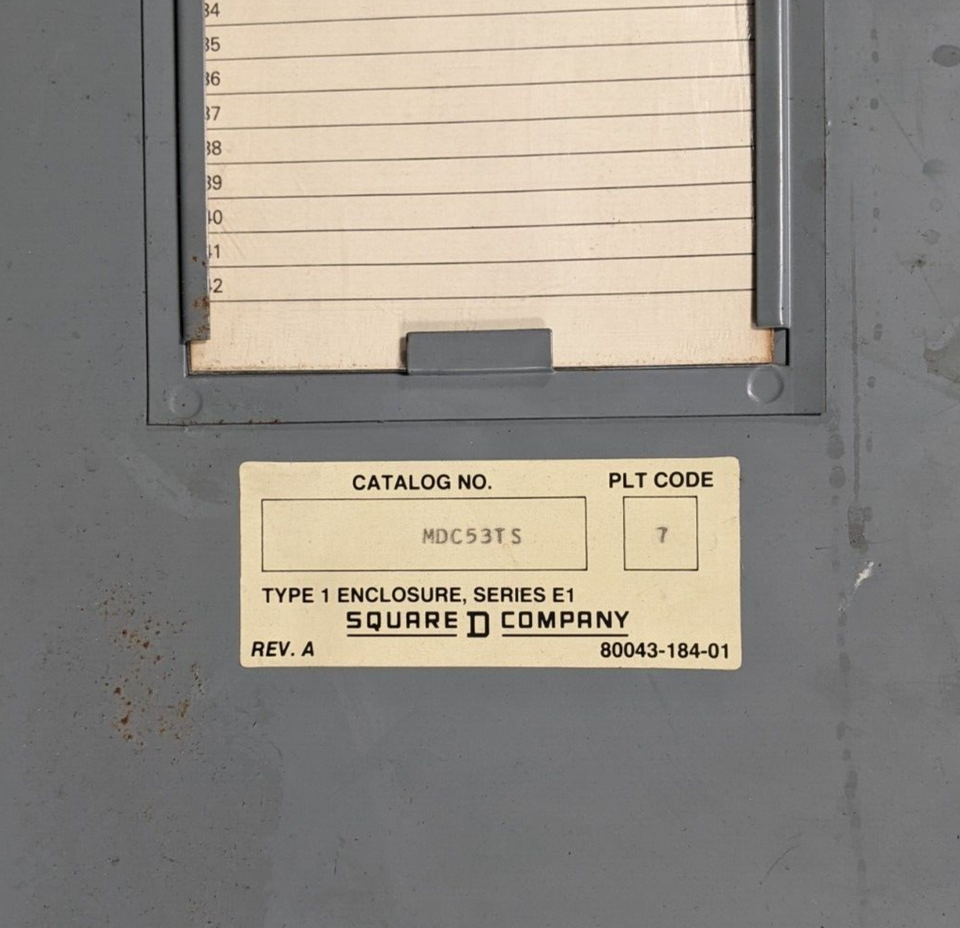 Square D NQOB Panelboard 400 AMP 120/208V 3 Phase 4W 42 Space Box MH53 ...
