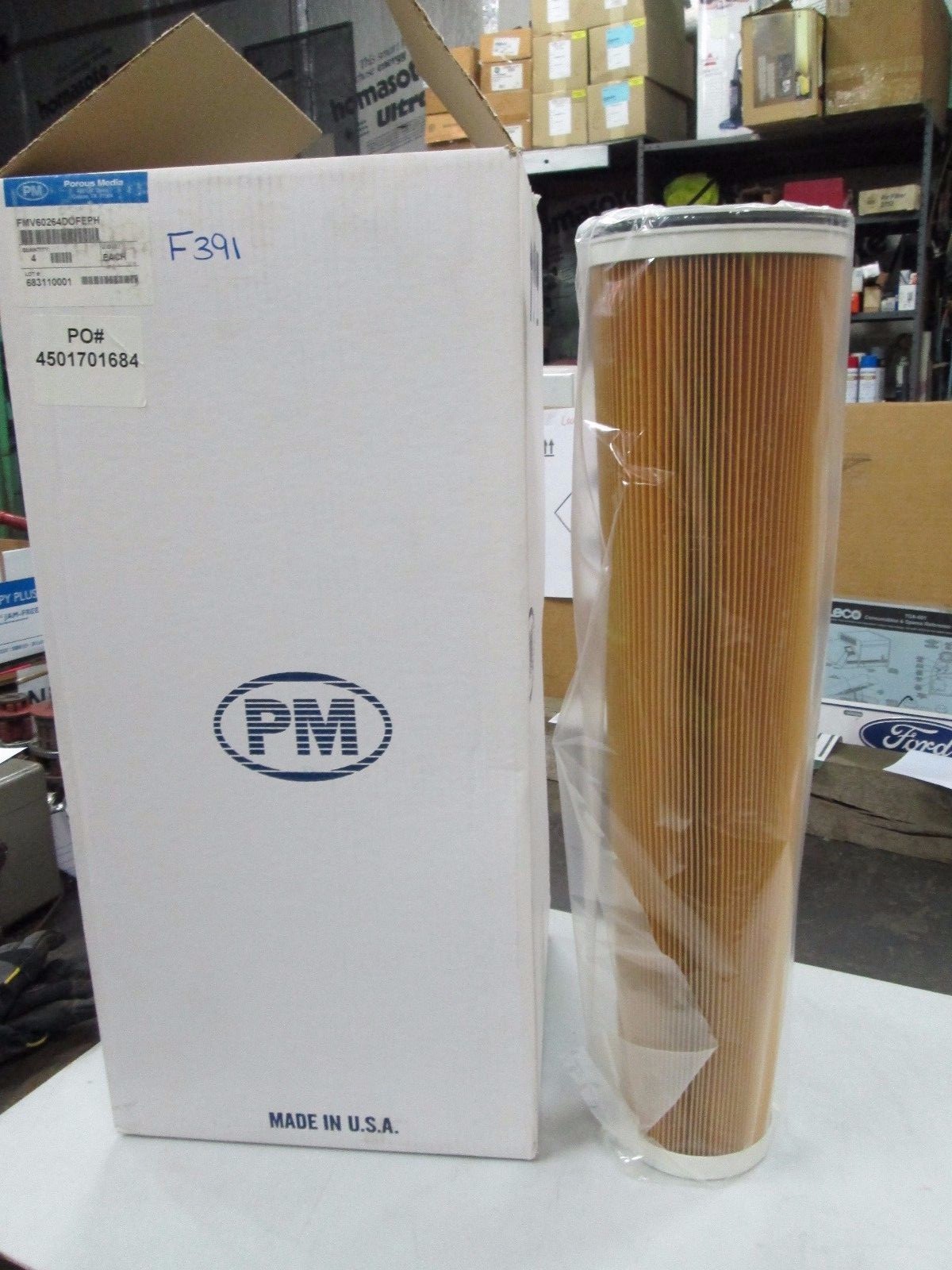 Porous Media Filter P/N: FMV60264DOFEPH Length: 26-1/8" Box of 4 (NIB ...