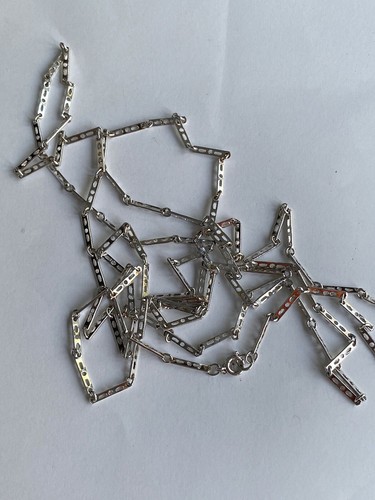 Vintage Crown Trifari Silver Necklace 60 Inches Long with Trifari Key ...