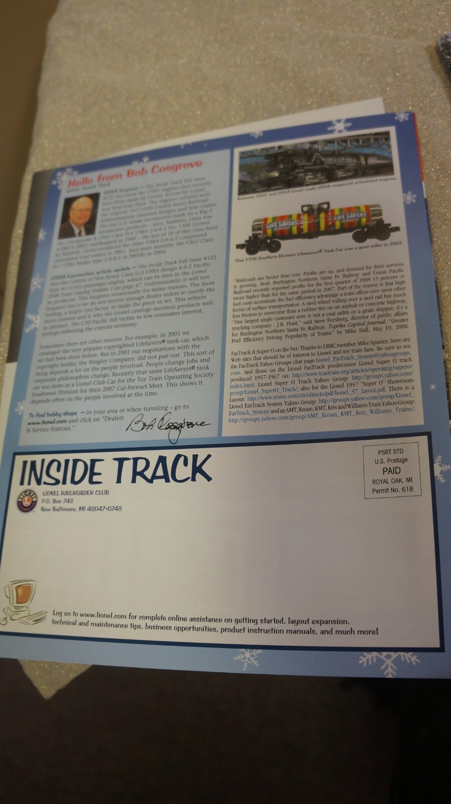 LOT OF 7 LIONEL RR CLUB INSIDE TRACK MAGAZINES-VARIOUS ISSUES | eBay