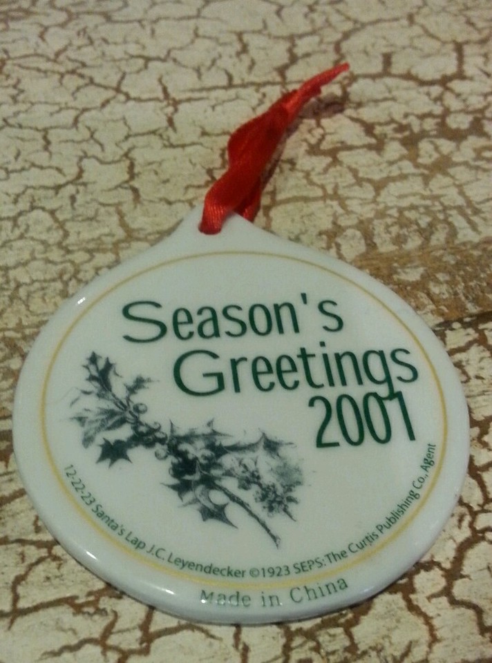 LEE GOODY'S Collector Series 2 of 5, 2001 Christmas Ornament "SANTA'S ...