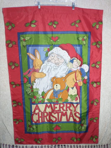 Large Susan Winget MERRY CHRISTMAS House Flag Banner 34" x 50" | eBay